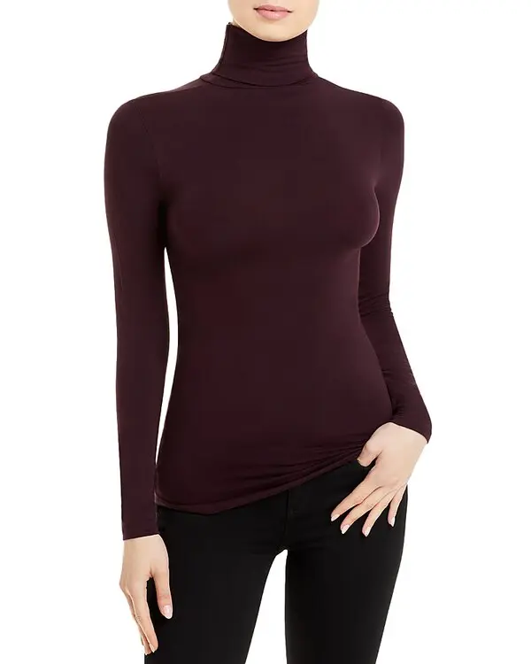 Majestic Filatures Soft Touch Long Sleeve Turtleneck - Aubergine