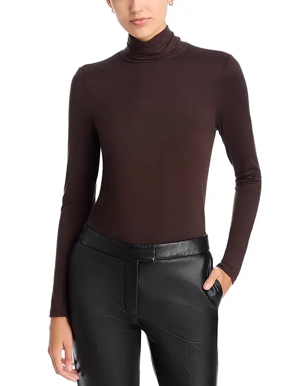Majestic Filatures Soft Touch Long Sleeve Turtleneck - Coffee