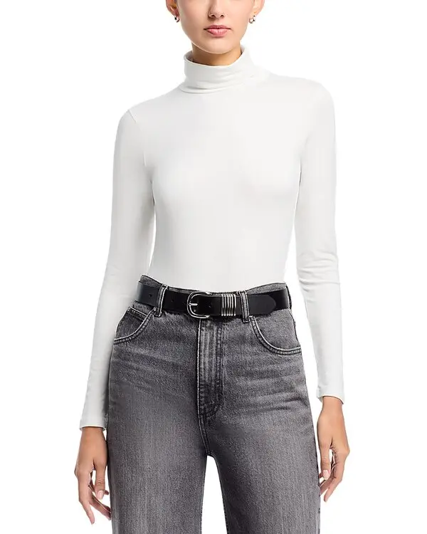 Majestic Filatures Soft Touch Long Sleeve Turtleneck - Cream
