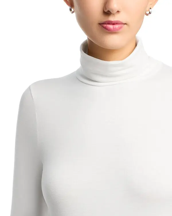 Majestic Filatures Soft Touch Long Sleeve Turtleneck - Cream