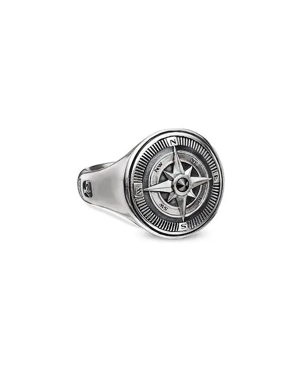 David Yurman Maritime Compass Signet Ring - Silver