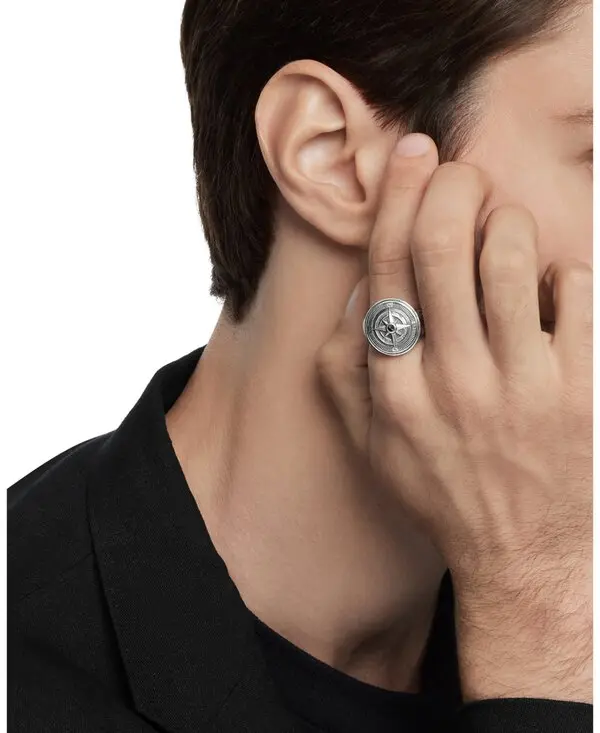 David Yurman Maritime Compass Signet Ring - Silver