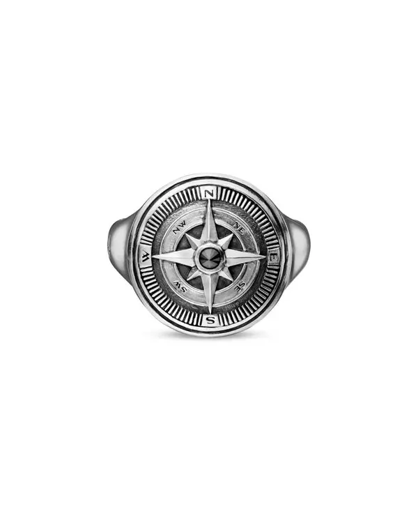 David Yurman Maritime Compass Signet Ring - Silver