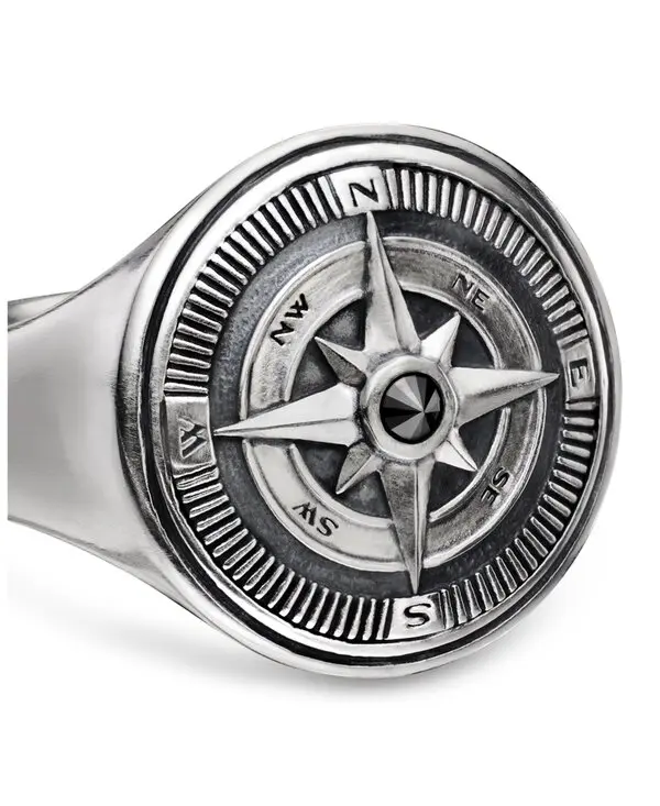 David Yurman Maritime Compass Signet Ring - Silver