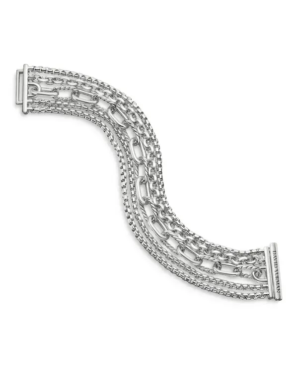 David Yurman Sterling Multi-row Chain Bracelet - Silver