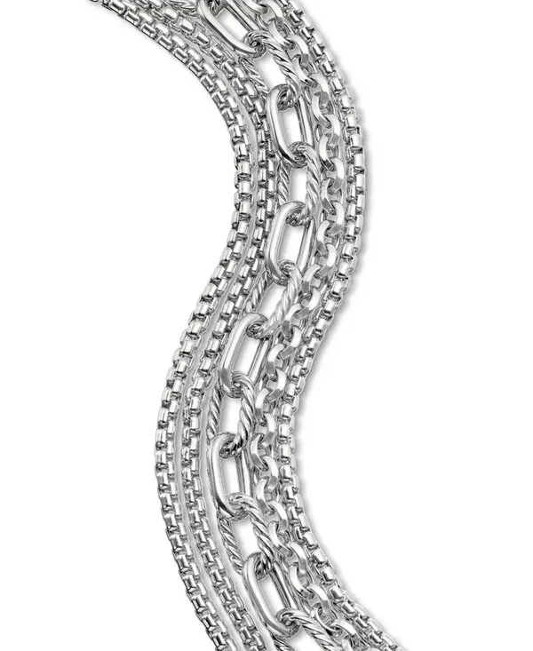 David Yurman Sterling Multi-row Chain Bracelet - Silver