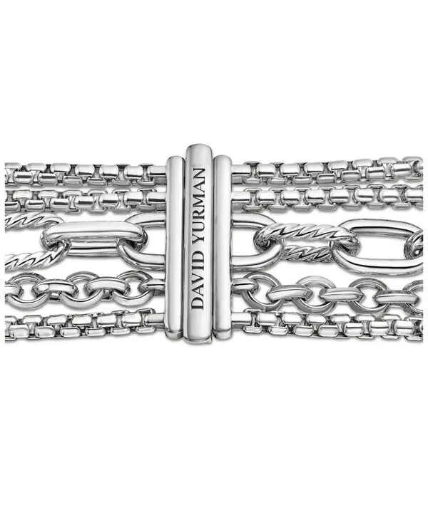 David Yurman Sterling Multi-row Chain Bracelet - Silver
