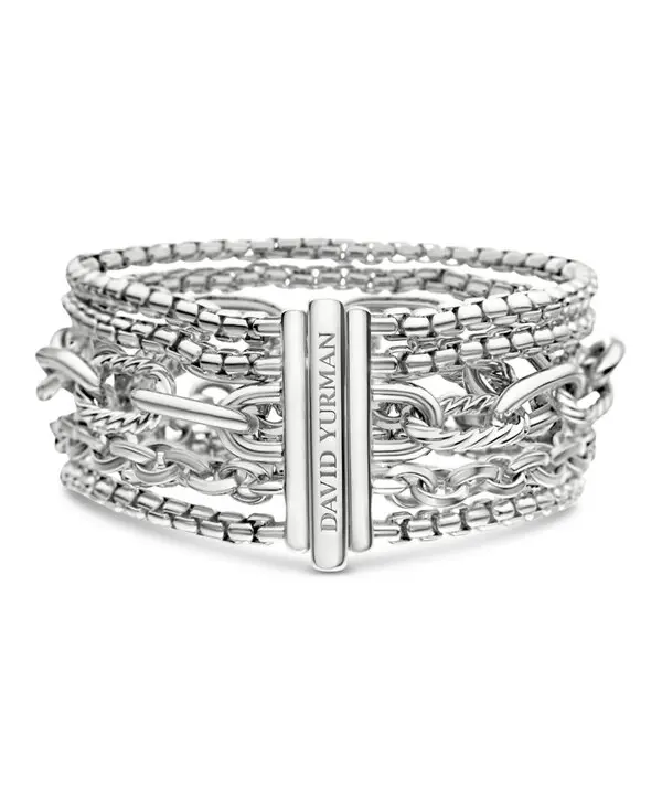 David Yurman Sterling Multi-row Chain Bracelet - Silver