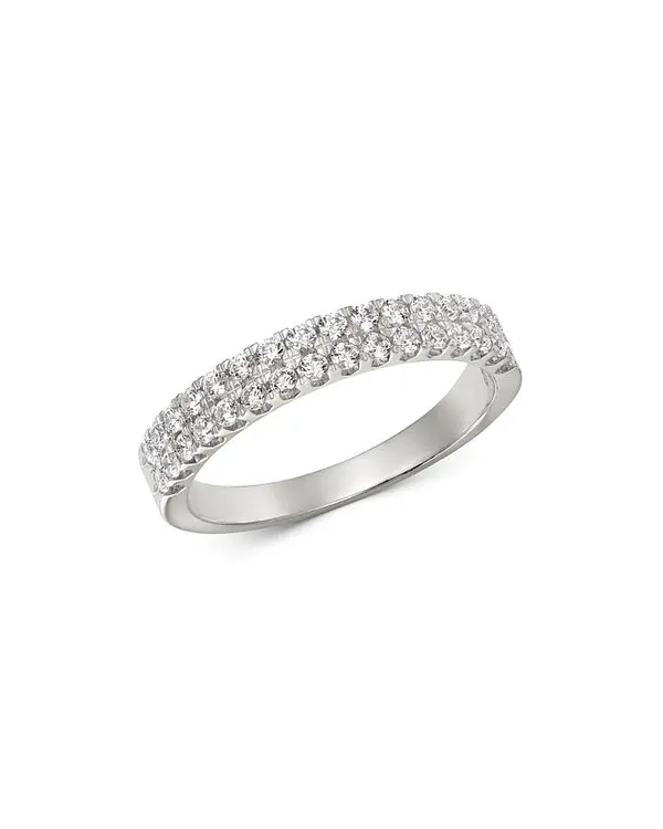 Bloomingdale'S Diamond Double-row Band In 14k Gold, 0.50 Tcw - White