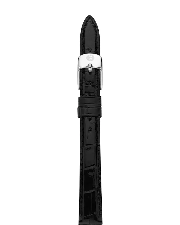 Michele Alligator Watch Strap - Black