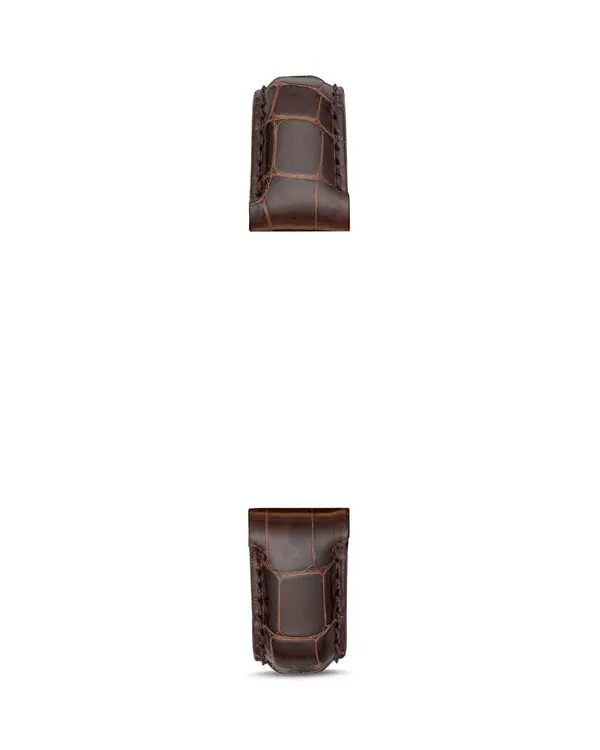 Michele Alligator Watch Strap - Chocolate Brown