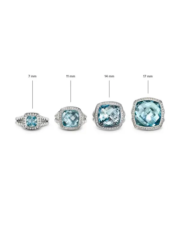 David Yurman Petite Albion Ring With And Diamonds - Prasiolite