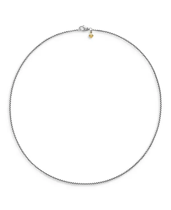 David Yurman Baby Box Chain Necklace - Silver/yellow Gold