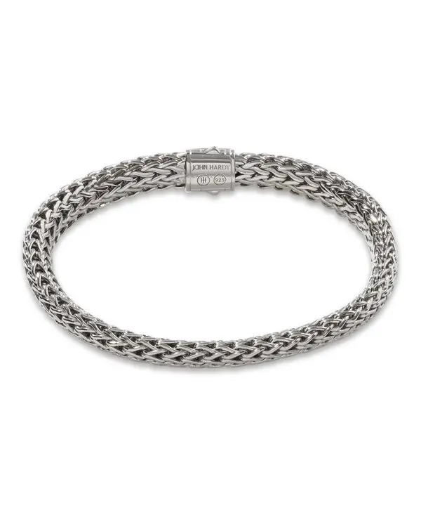 John Hardy Sterling Silver Bracelet With Black Sapphire - Black/silver