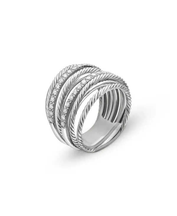 David Yurman Crossover Ring - White/silver