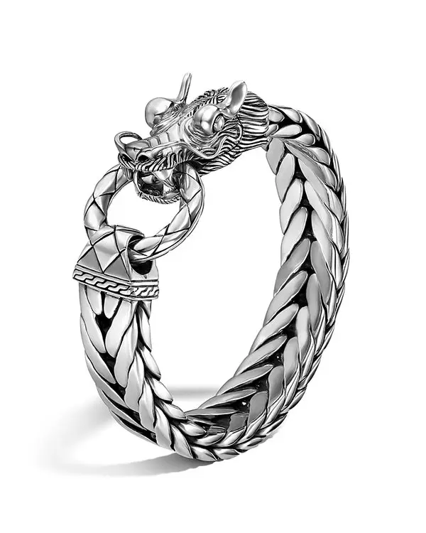 John Hardy Naga Dragon Head Chain Bracelet - Silver