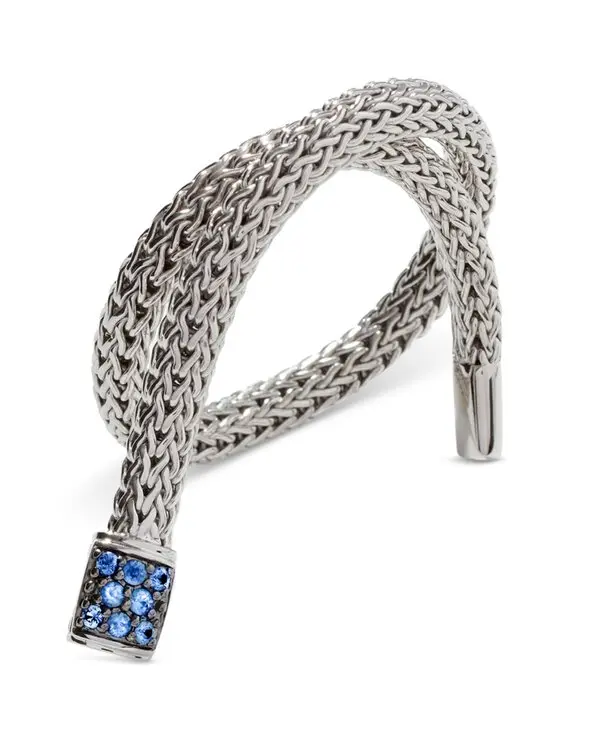 John Hardy Sterling Silver Bracelet With Blue Sapphires - Blue/silver