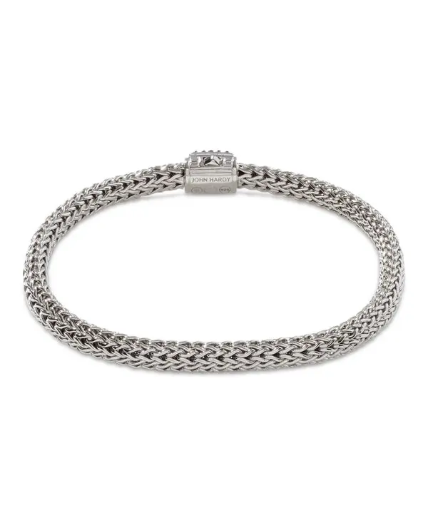 John Hardy Sterling Silver Bracelet With Blue Sapphires - Blue/silver