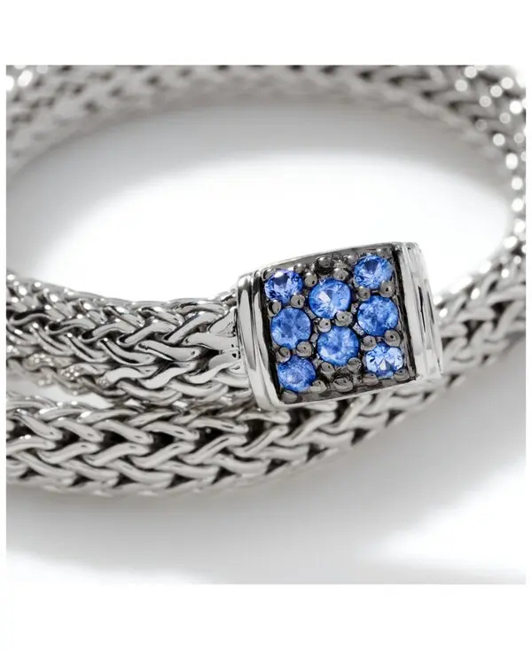 John Hardy Sterling Silver Bracelet With Blue Sapphires - Blue/silver