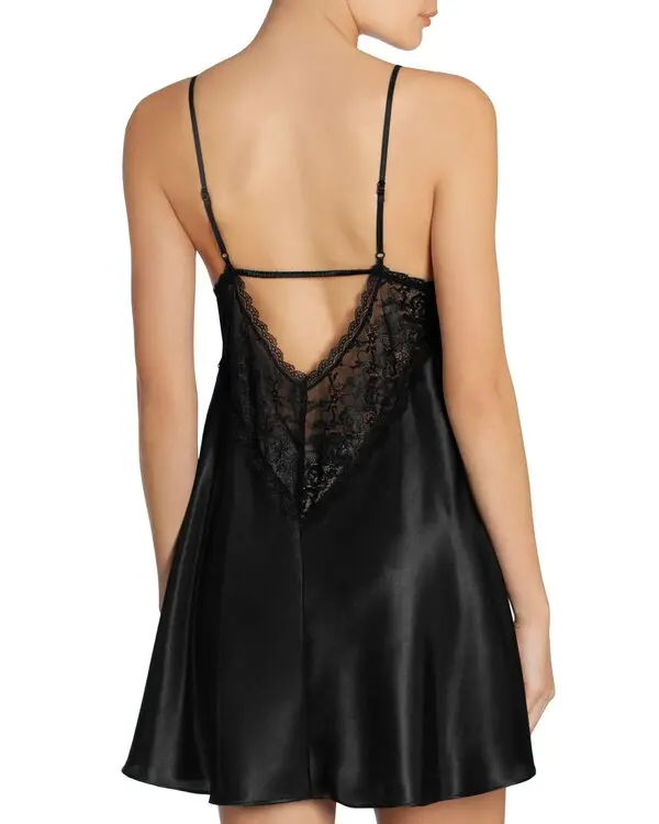 IN BLOOM BY JONQUIL Satin Charmeuse Chemise - Black