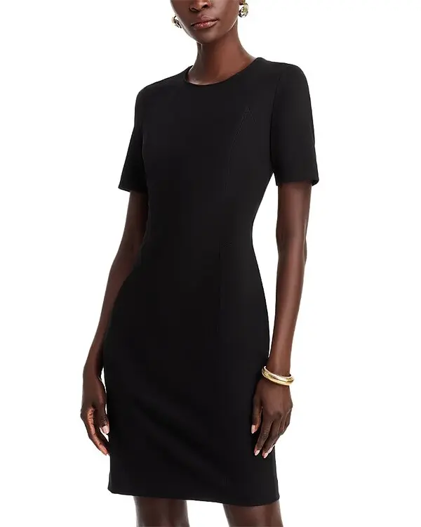 T Tahari Judianne Fitted Sheath Dress - Black