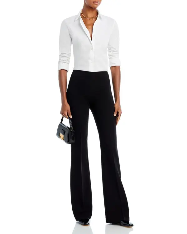 Theory Tenia Luxe Stretch Cotton Top - White