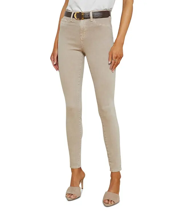 L'Agence Marguerite Mid Rise Skinny Jeans - Biscuit