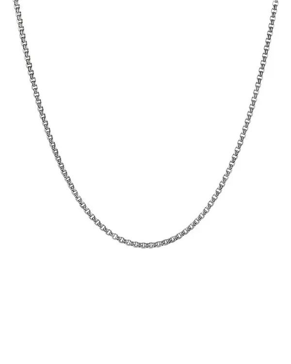 David Yurman Small Box Chain Necklace - Silver