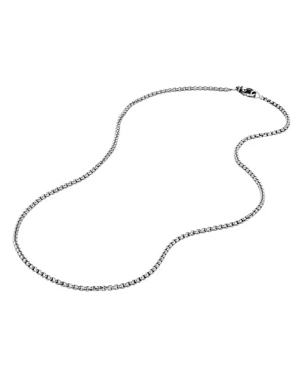 David Yurman Small Box Chain Necklace - Silver