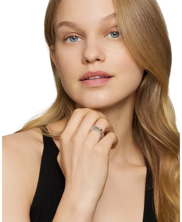 David Yurman 18k Gold Crossover Ring