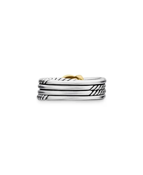 David Yurman 18k Gold Crossover Ring