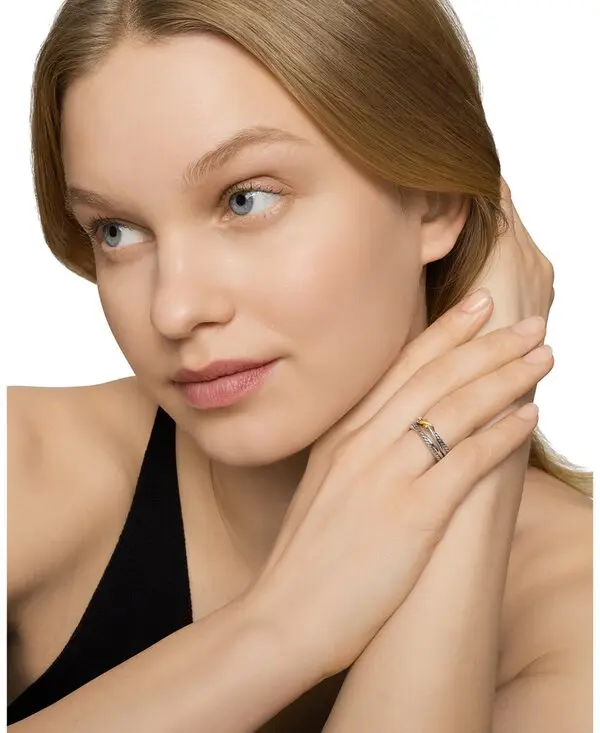 David Yurman 18k Gold Crossover Ring