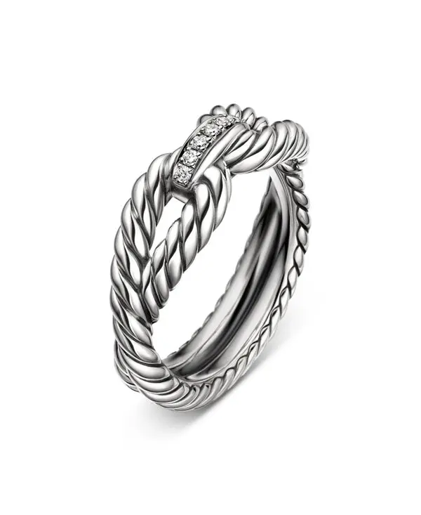 David Yurman Cable Loop Diamond Ring - Silver