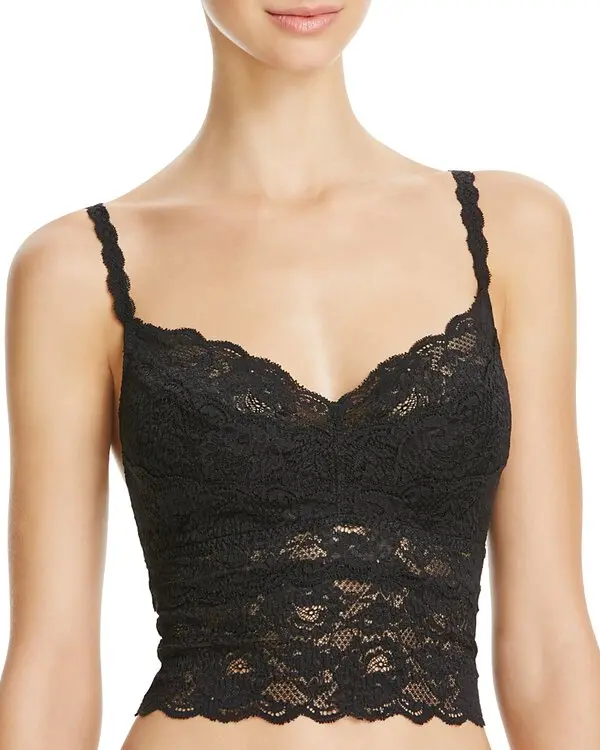 Cosabella Never Say Never Cropped Lace Cami - Black