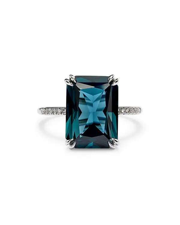 Bloomingdale'S London Blue Topaz And Diamond Statement Ring