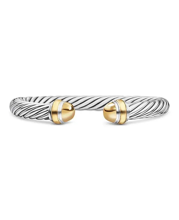 David Yurman Cable Classic Bracelet With 14k Yellow Gold - Gold/silver