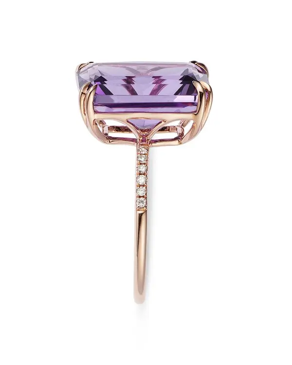 Bloomingdale'S Amethyst And Diamond Statement Ring