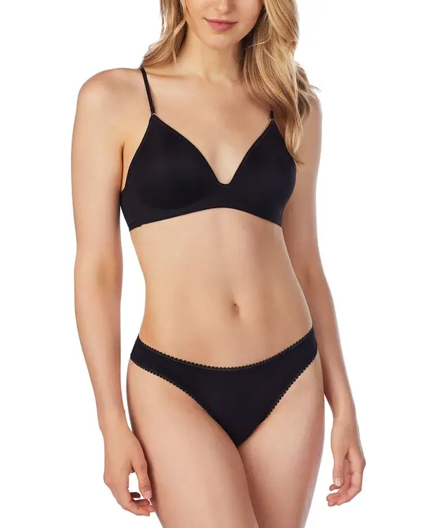 ON GOSSAMER Next To Nothing Microfiber Wireless T-shirt Bra - Black