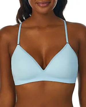 ON GOSSAMER Next To Nothing Microfiber Wireless T-shirt Bra - Cerulean