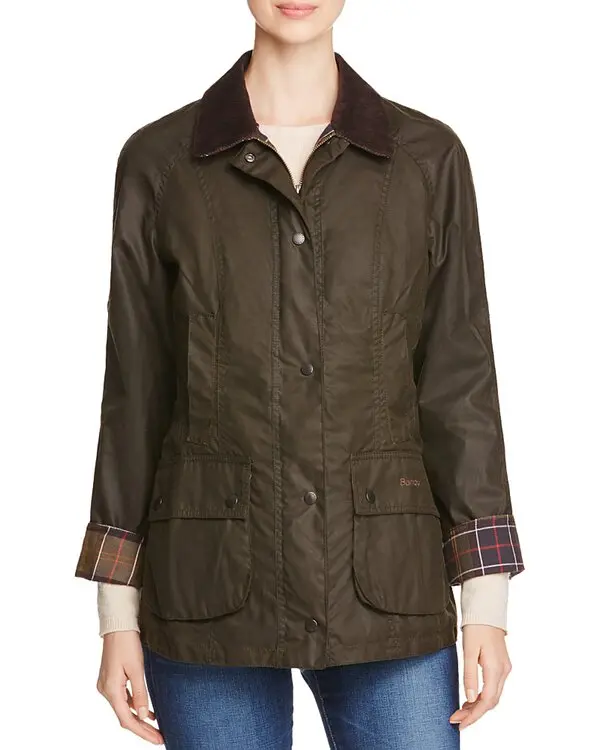 Barbour Classic Beadnell Waxed Cotton Jacket - Olive