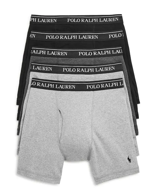 Polo Ralph Lauren Classic Fit Boxer Briefs Pack Of 5 - Gray/black