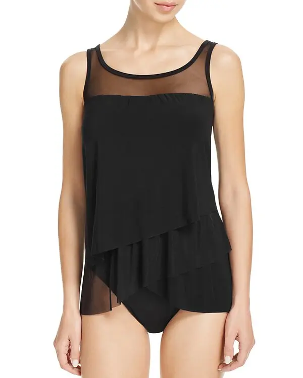 Miraclesuit Mirage Illusionist Tankini Top - Black