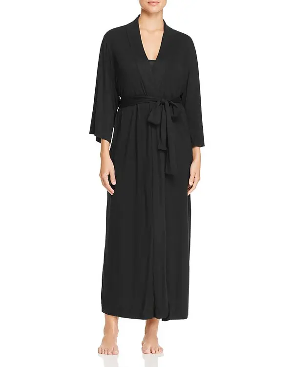 Natori Shangri La Knit Robe - Black