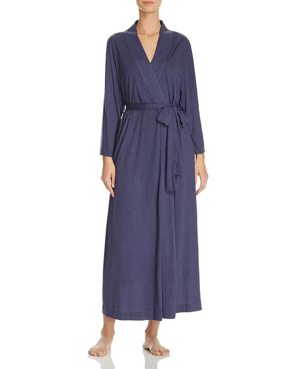 Natori Shangri La Knit Robe - Heather Navy Blue
