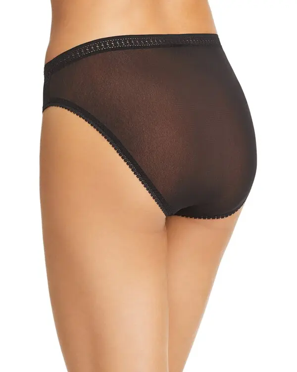 ON GOSSAMER Mesh High-cut Briefs - Black