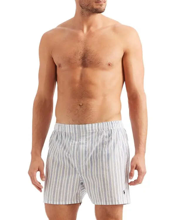 Polo Ralph Lauren Woven Boxers, Pack Of 5 - Gray/blue Plaid Combo
