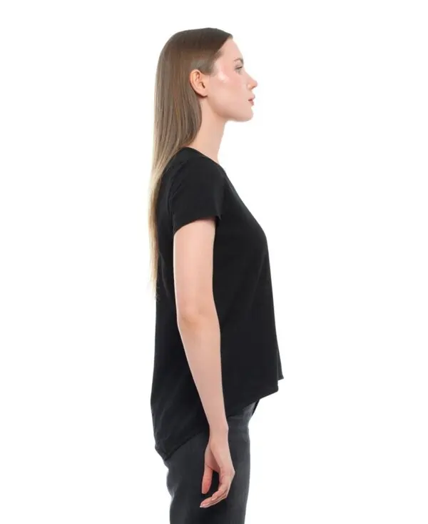 Wilt High/low Shrunken Boyfriend Tee - Black