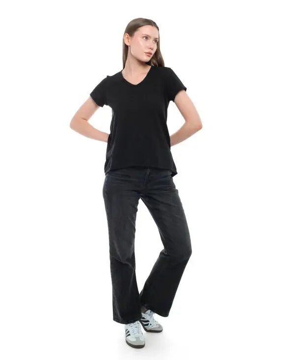 Wilt High/low Shrunken Boyfriend Tee - Black
