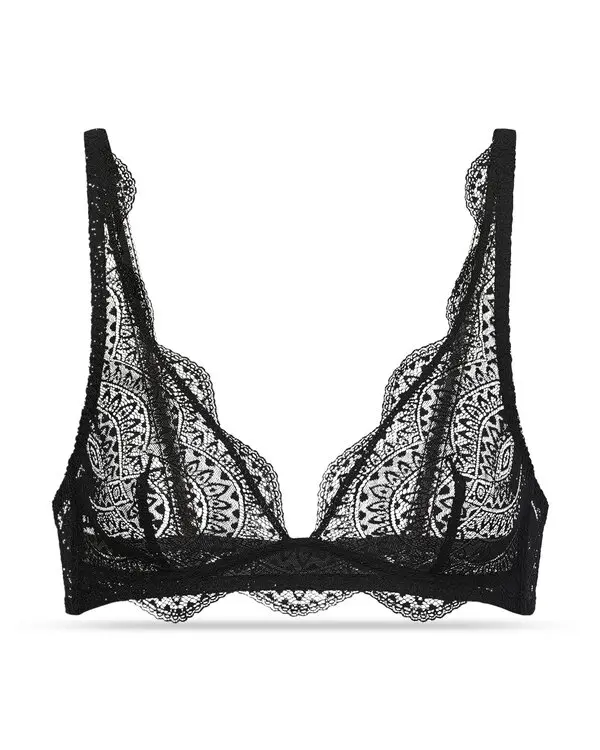 Simone Perele Karma Wirefree Triangle Lace Bra - Black