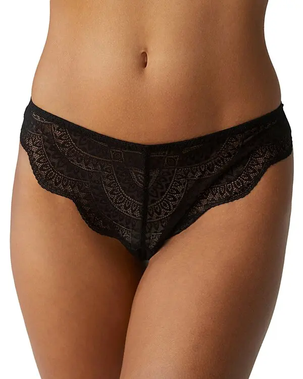 Simone Perele Karma Lace Tanga Panty - Black